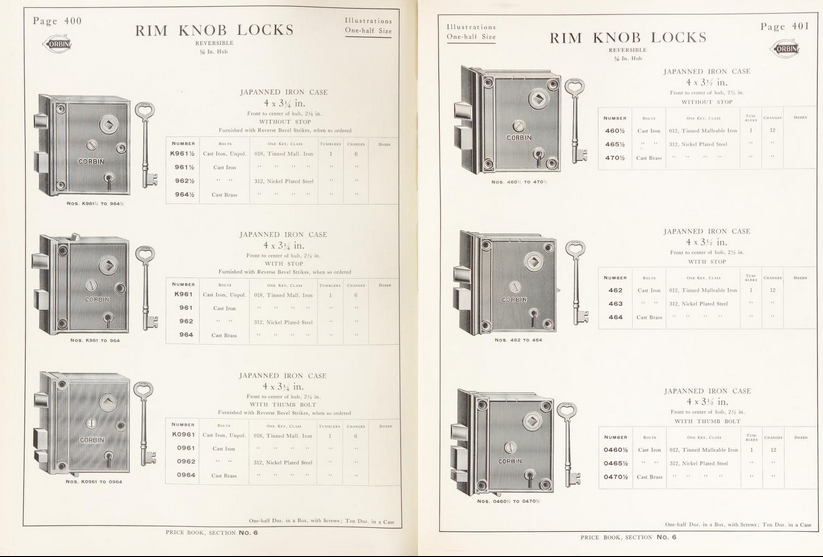 Corbin Rim Lock 961 » Shop » Salvage Antiques Vintage Etc